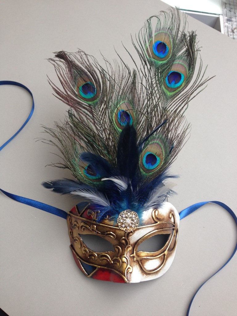 men's venetian peacock feather mask - Masque Boutique Masquerade Masks