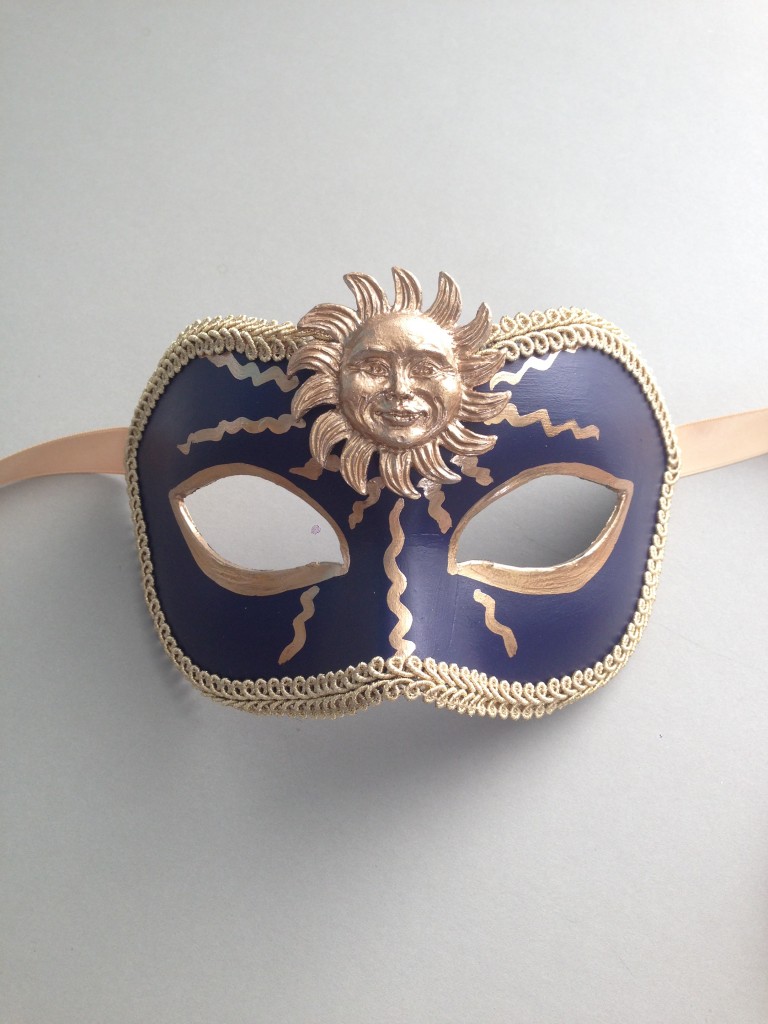 Unique Blue & Gold Ornate Venetian Sun Mask - Masque Boutique ...