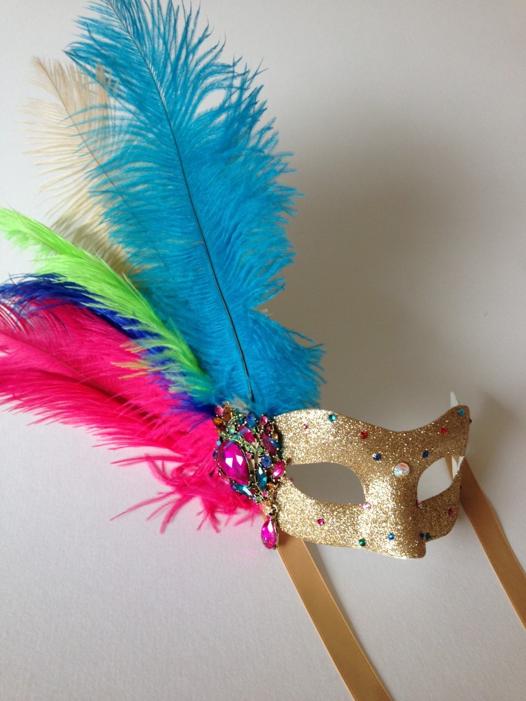 Luxury Gold & Multicolour Jewelled Venetian Mask - Masque Boutique ...