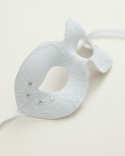 Women's Cinderella Story White Ivory Lace Masquerade Mask