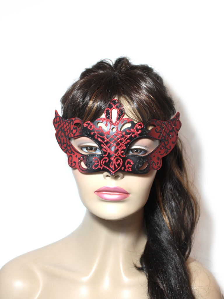 Regal Black Red Venetian - Masque Boutique Masquerade Masks